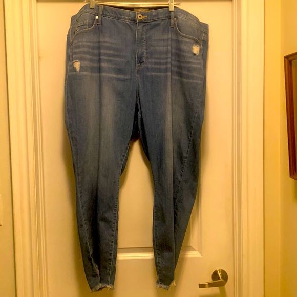 torrid | Jeans | Torrid Premium Stretch Sky High Skinny Distressed Jean ...